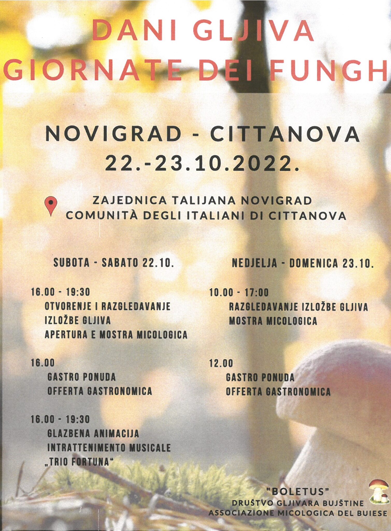 Dani gljiva – Grad Novigrad-Cittanova | La Città di Novigrad-Cittanova