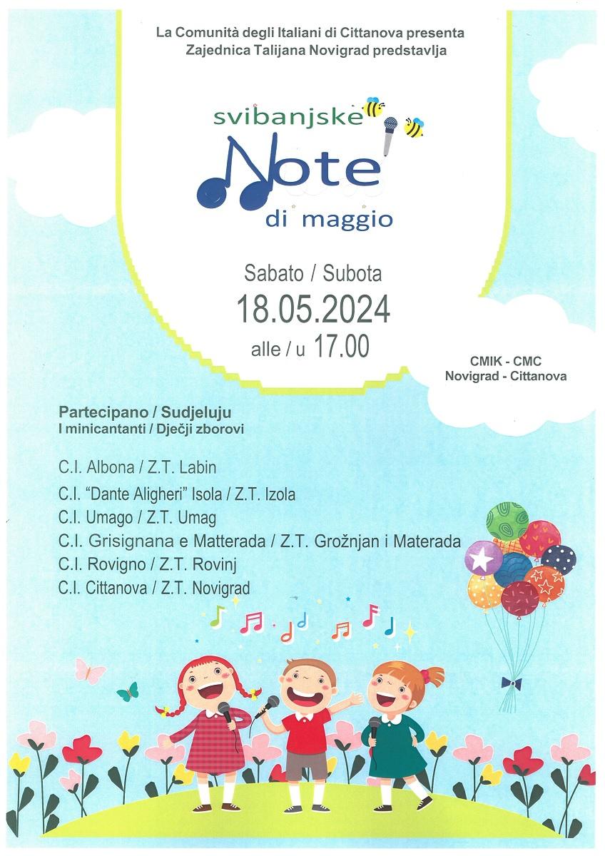Incontro dei minicantanti: “Note di maggio” – Grad Novigrad-Cittanova ...